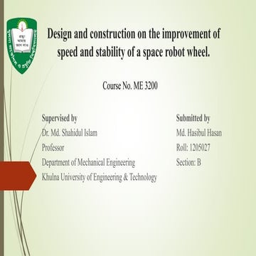 Design and construction on the improvement of speed and stability of a ...