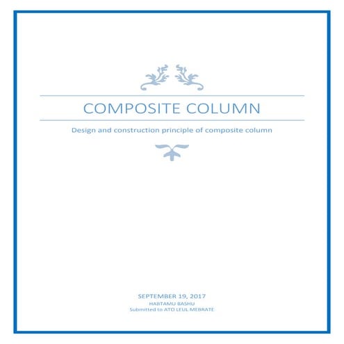 Design and construction principle of steel concreat composite column ...