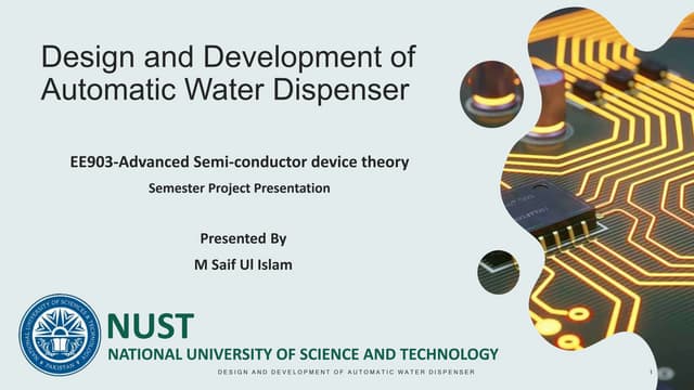 Automatic Water Dispenser using IOT | PPTX