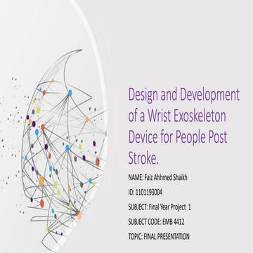 Design and Development of a Wrist Exoskeleton for people post stroke ...