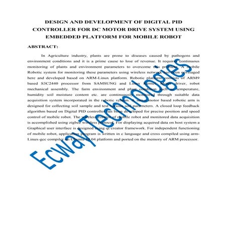 Design and development of digital pid controller for dc motor drive ...