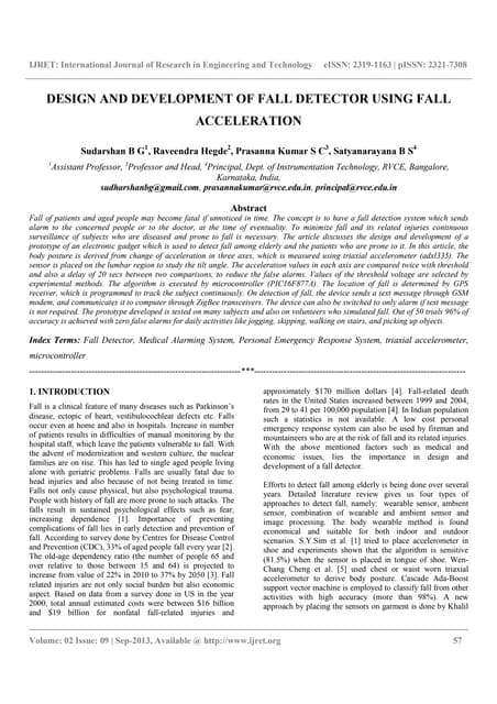 Fall detection and prevention among elderly persons. | PPTX