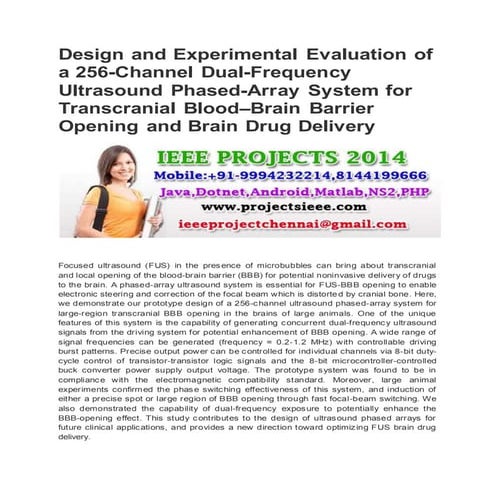 Design and experimental evaluation of a 256 channel dual-frequency ...