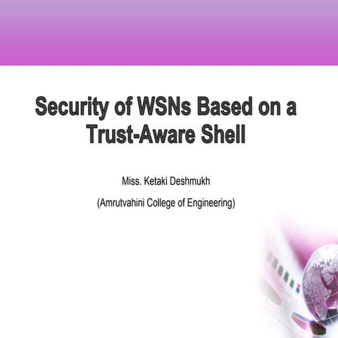 Design And Implementation Of Tarf A Trust Aware Routing Framework For