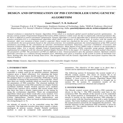Design And Optimization Of Pid Controller Using Genetic Algorithm Pdf 0219