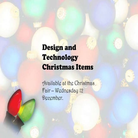 Design and technology christmas | PPTX