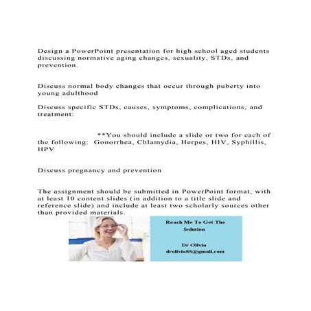 Design a PowerPoint presentation for high school aged students d.docx