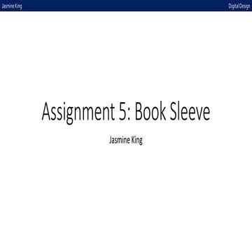 Design assignment 5 book sleeve | PPT