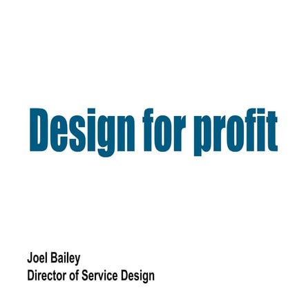 Design Authority - Design for Profit | PPTX