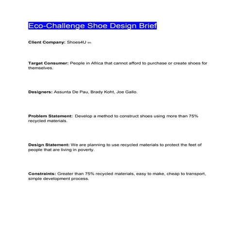 Design brief | PDF