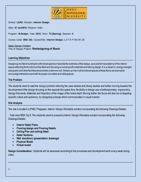 Bank design | PDF