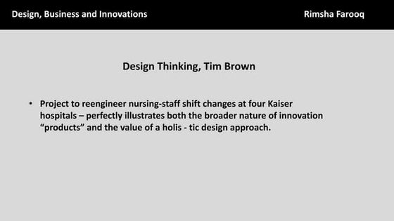Design thinking, tim brown | PDF | Healthcare Industry | Industries