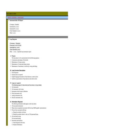 Design Checklist-Instrumentation & Control Systems (typical / guideline ...
