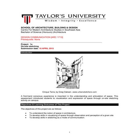 Design communication (degree) assignment 1a-2015 | PDF