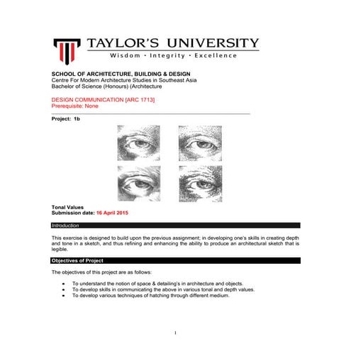 Design communication (degree) assignment 1a-2015 | PDF