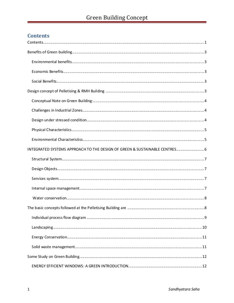 Design concept of Green Building