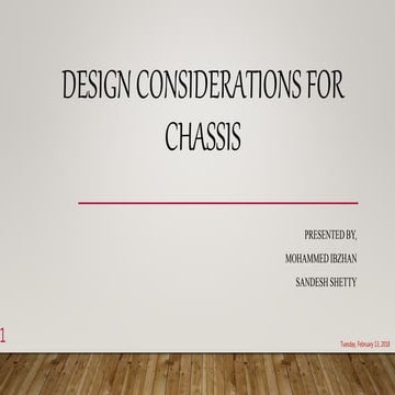 Design considerations for chassis | PPTX