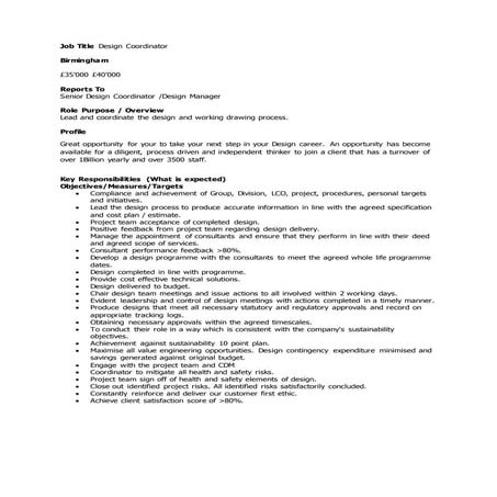 Design coordinator | DOCX