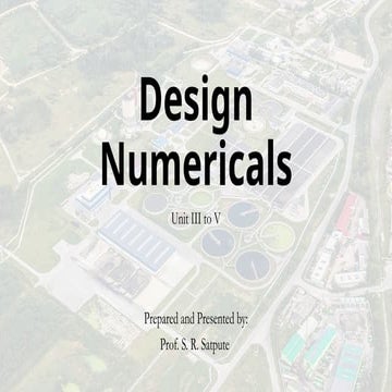 Design Numerical of Activated Sludge Process | PPTX