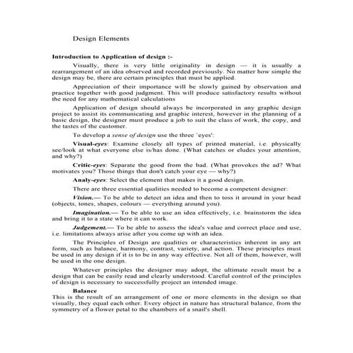 CA - Design elements | DOC