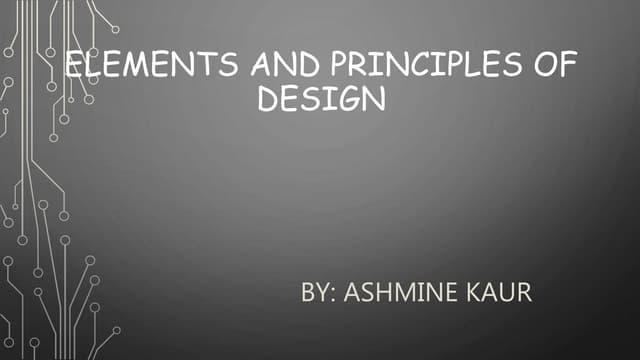 Elements and Principles of Design | PPTX