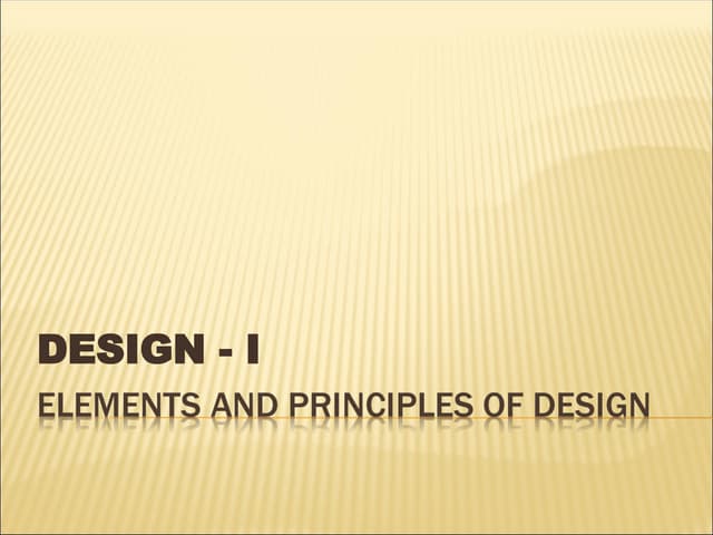 03 architectural principles & elements | PPT