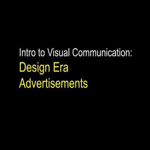Design Era Advertisements | PPTX