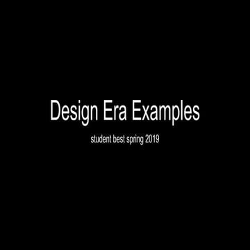 Design Era - Student Best Examples | PPTX