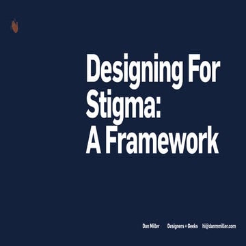 Designing For Stigma: A Framework | PDF