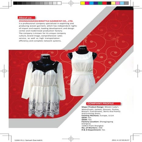 Designer suits zhangjiagang binstyle garment co., ltd. | PDF