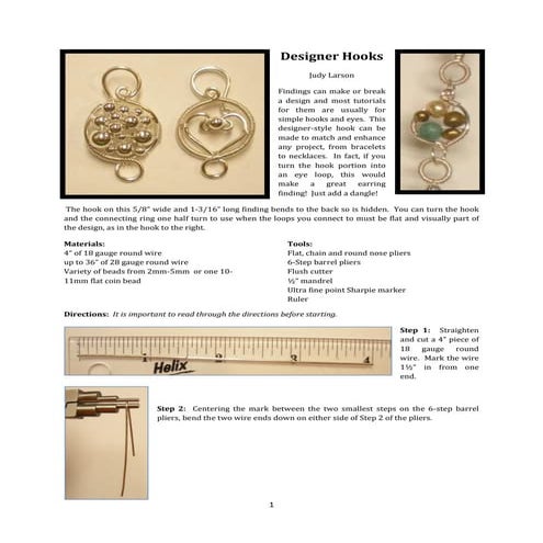 Designer Wire Wrapped Clasp Hooks | PDF