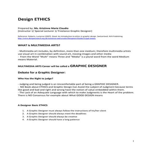 Design Ethics | DOCX