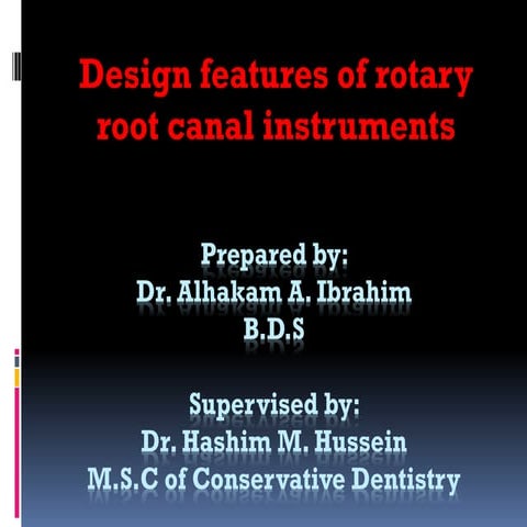 Rotary system in endodontic treatment | PPTX