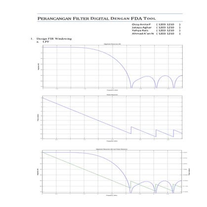 Filter Design Using MATLAB (FDA Tool) | DOCX | Technology & Computing