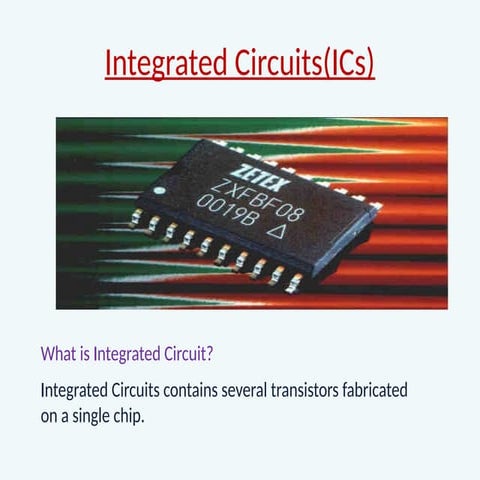 Comprehensive Overview of Integrated Circuits and VLSI Design Flow | PPTX