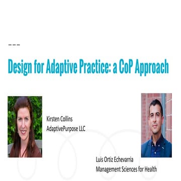 Design for Adaptive Practice: A CoP Approach | PDF | Business ...