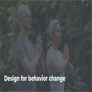 Design for behavior change | PPT