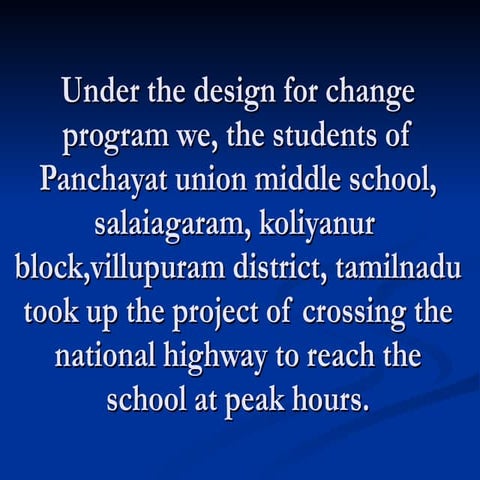 Design for change program salaiagaram | PPT