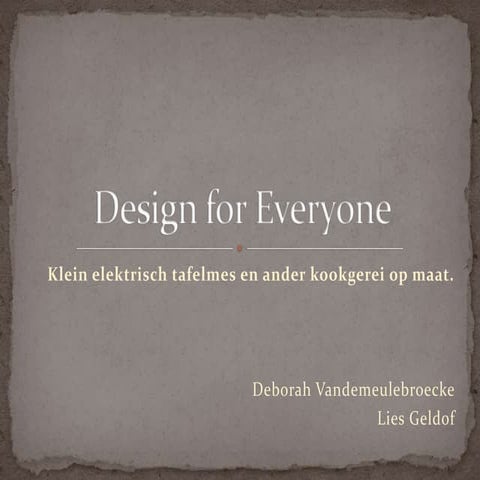 Design for everyone | PPTX
