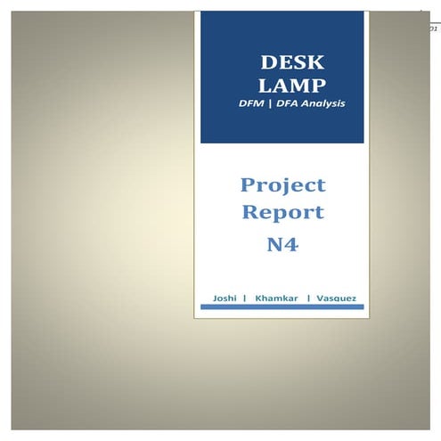 Design for manufacturing & assembly report (table lamp) | DOCX