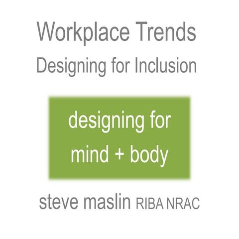 Designing for Mind and Body by Steve Maslin | PPT