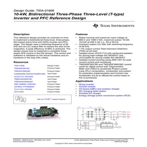 Design Guide TIDA-01606 10-kW, Bidirectional Three-Phase Three-Level (T-type).pdf