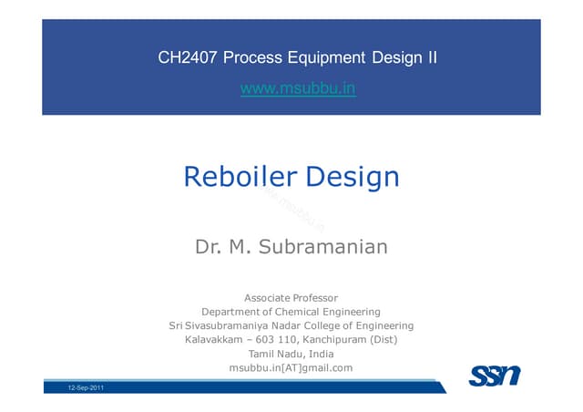 Design of thermosyphon reboiler | PDF