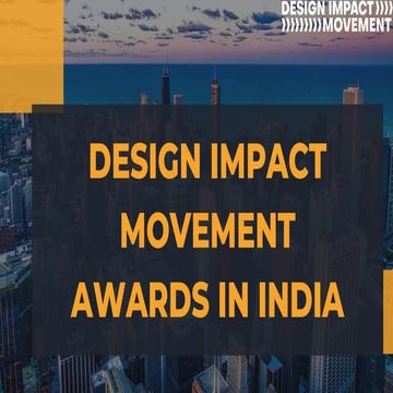 Design Impact Movement Awards In India | PDF