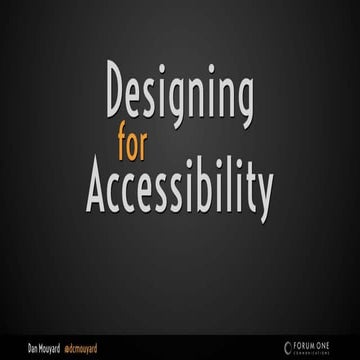 Designing for Accessibility | PPT