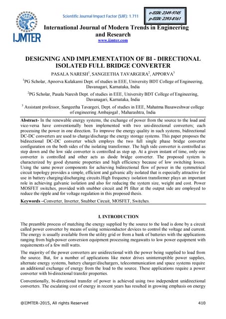 Dual active Bridge presentation file eed | PPTX