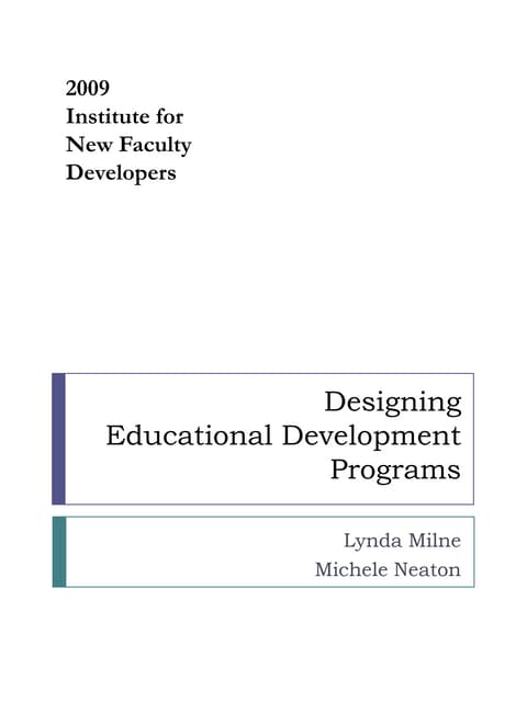 Faculty Development Programme | PPT