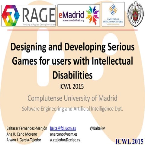 Designing and developing serious games for users with intellectual ...