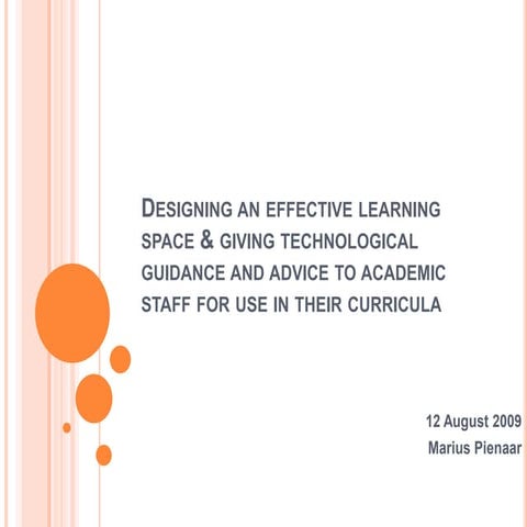 Designing An Effective Learning Space | PPSX