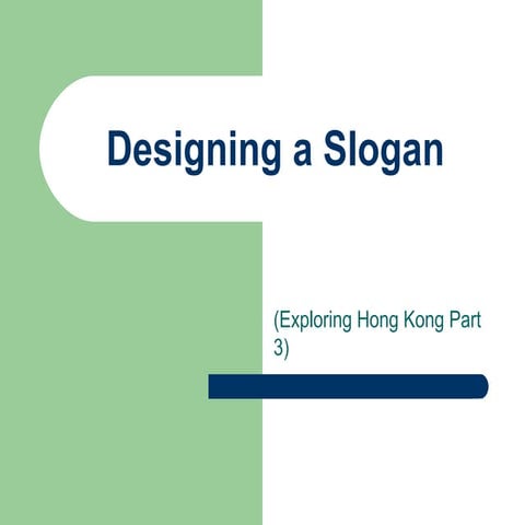 Designing a slogan | PPT
